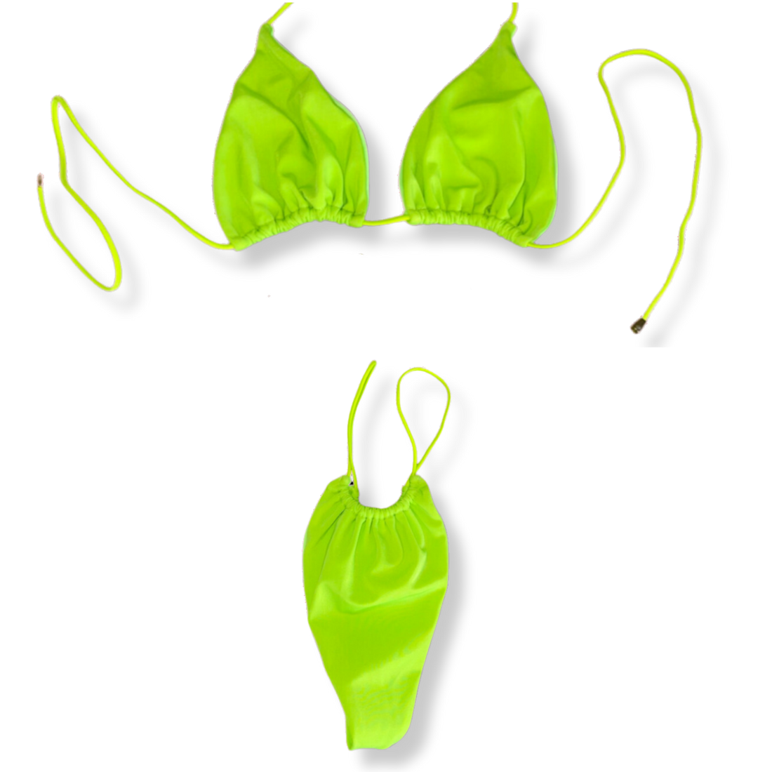 Lincoln Road Neon Green String Bikini | LK SWIM